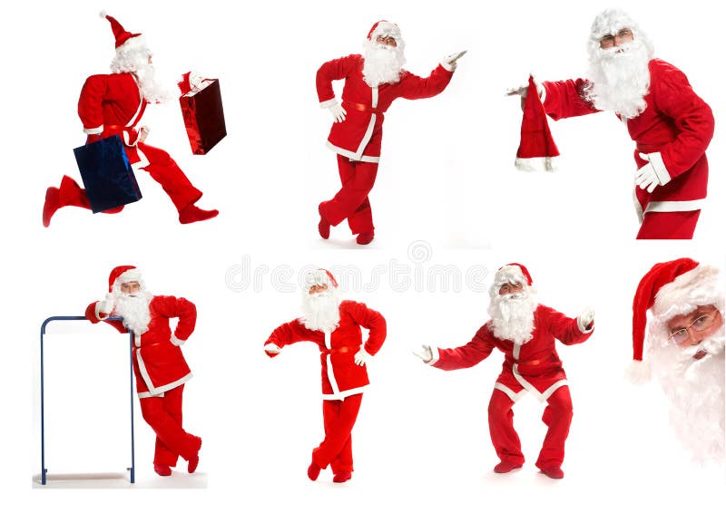 Santa collage stock image. Image of christmas, posed, beard - 3343511