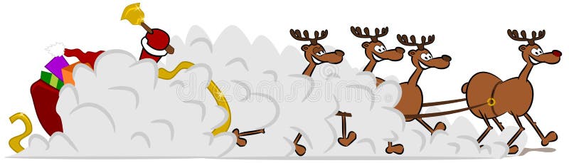 Santa is coming stock vector. Illustration of running - 21073691