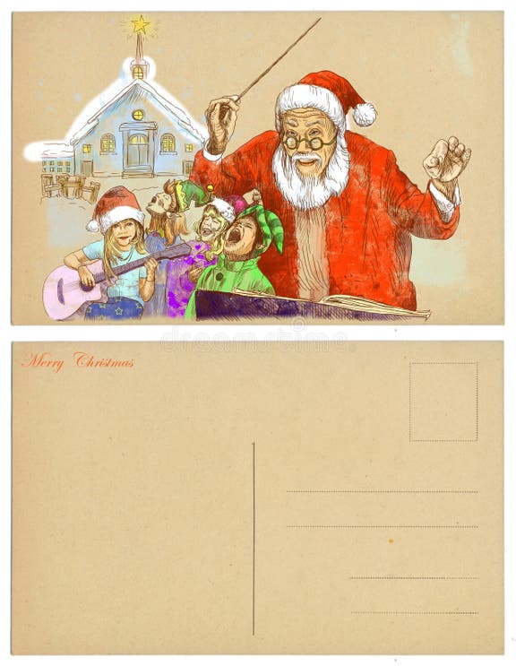 Santa conductor stock image. Image of grandfather, carols - 27981741