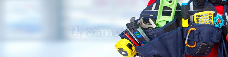 Santa with Construction Tools Stock Photo - Image of builder, holiday ...