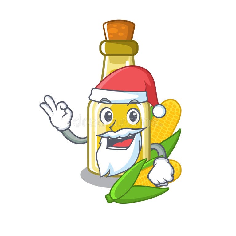 Santa Corn Oil in the Character Shape Stock Vector - Illustration of ...