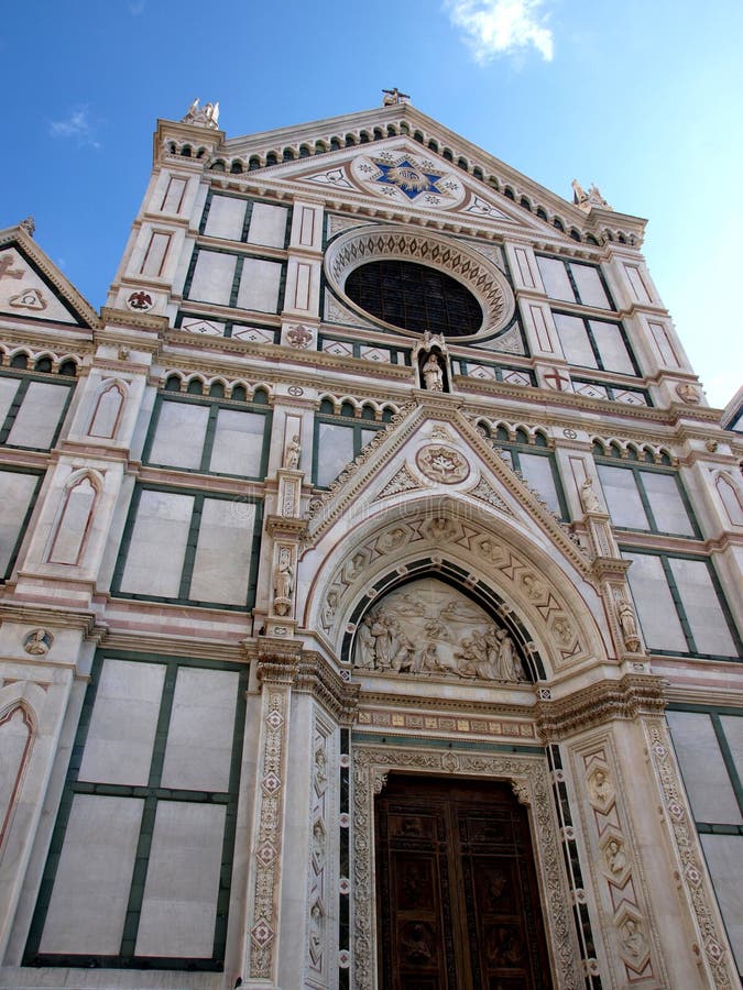 Santa Croce Church in Florence - Italy Stock Image - Image of facade ...