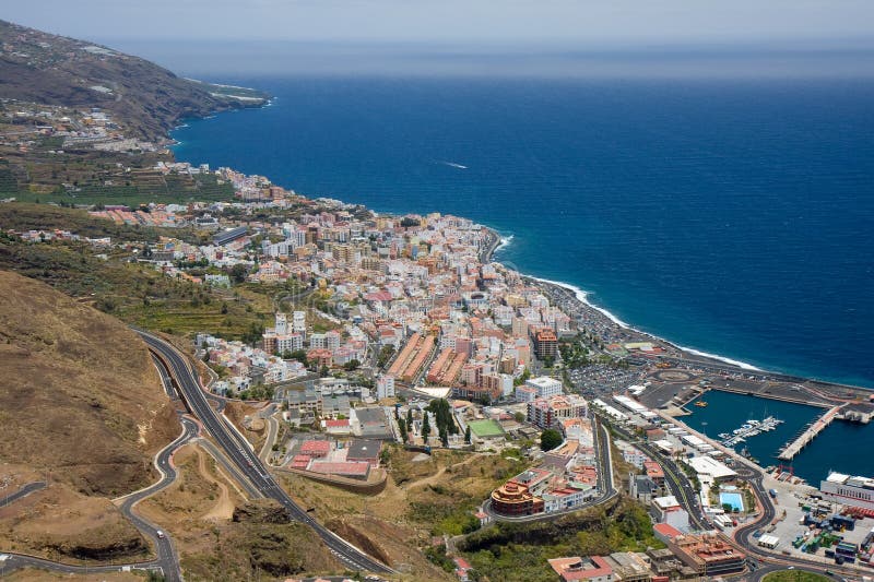 Vista Aérea Da Cidade De Assomada, Em Santa Catarina, Ilha De Santiago ...