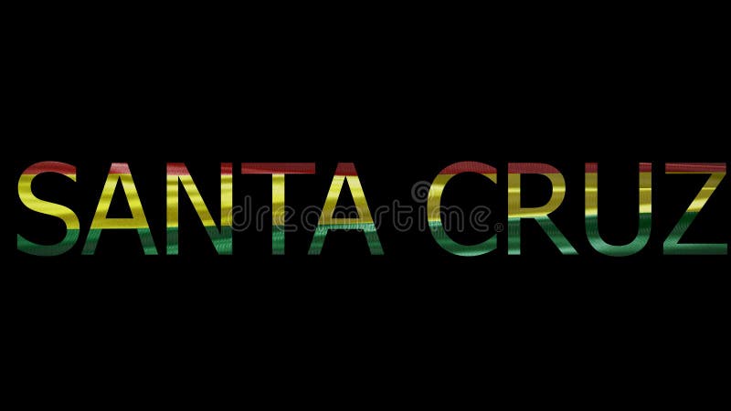 Santa Cruz Name on Transparent Background. Waving Flag Stock Video ...