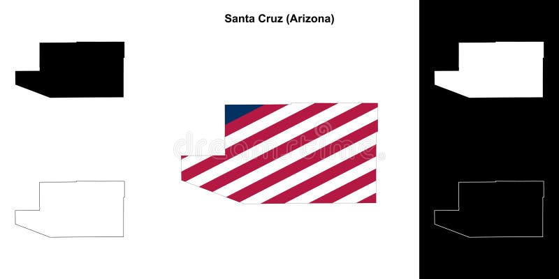 Santa Cruz outline map stock vector. Illustration of cruz - 323810286