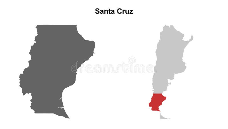 Santa Cruz outline map stock illustration. Illustration of cruz - 378838159