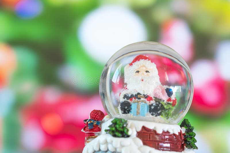 Santa in Crystal Ball, Christmas Concept Stock Image - Image of merry ...