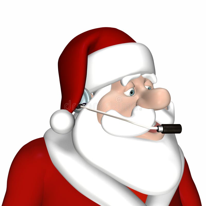 Santa Customer Service 2 stock illustration. Illustration of head ...