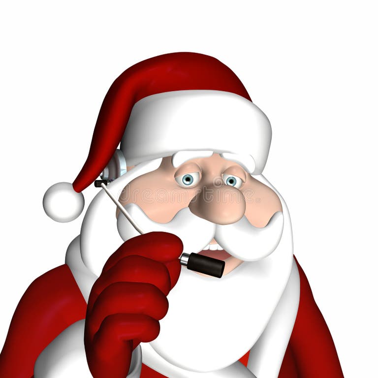 Santa Customer Service 3 stock illustration. Illustration of contact ...