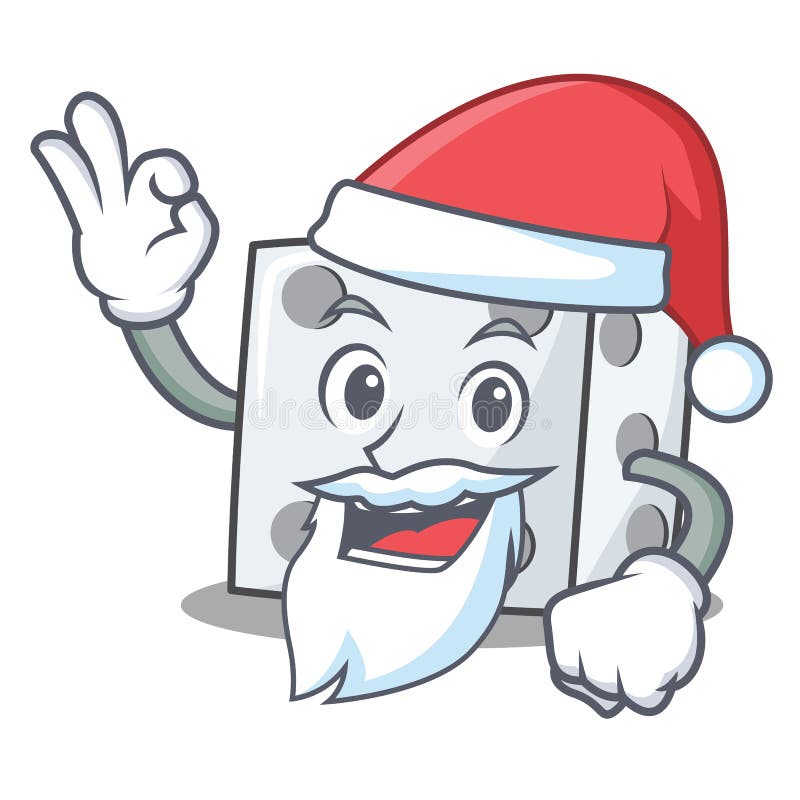 Santa Dice Character Cartoon Style Stock Vector - Illustration of gift ...