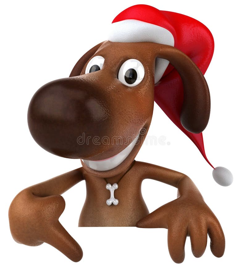 Santa dog stock illustration. Illustration of claus, nose - 7295365