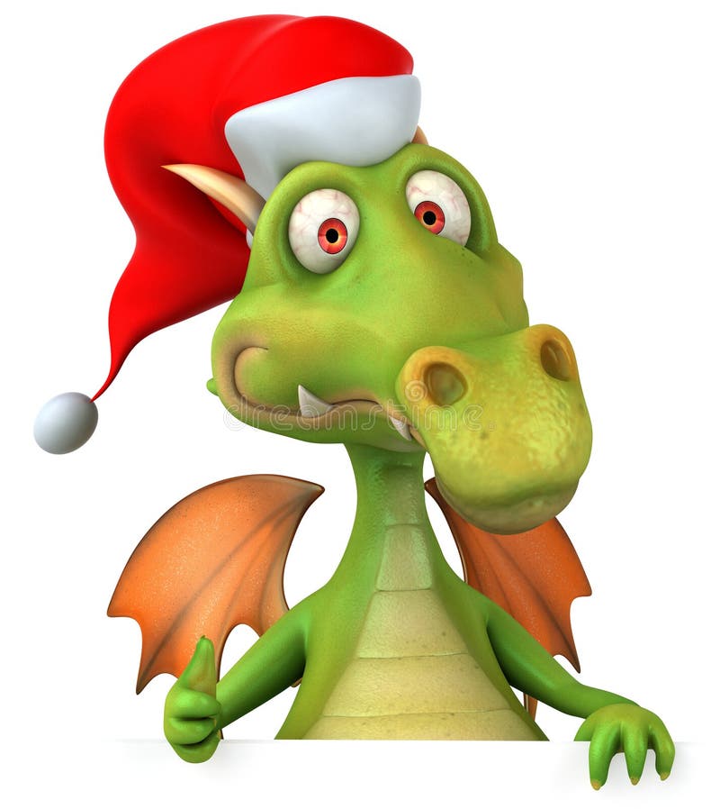 Santa dragon stock illustration. Illustration of mythology - 17227141