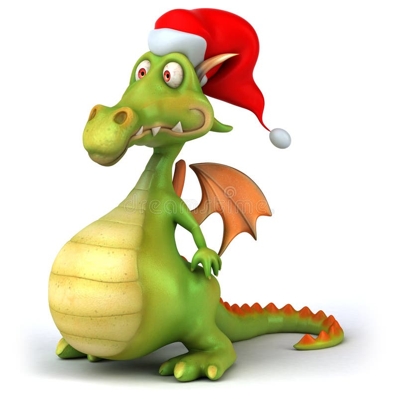Santa dragon stock illustration. Illustration of mythology - 17227141