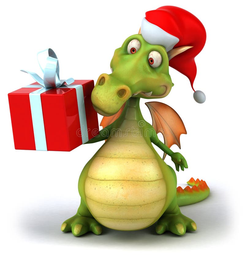 Santa dragon stock illustration. Illustration of symbol - 17227231