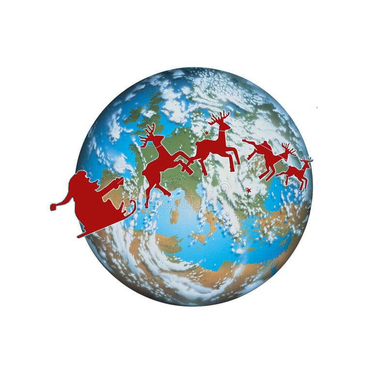Santa earth stock illustration. Illustration of christ - 3554985