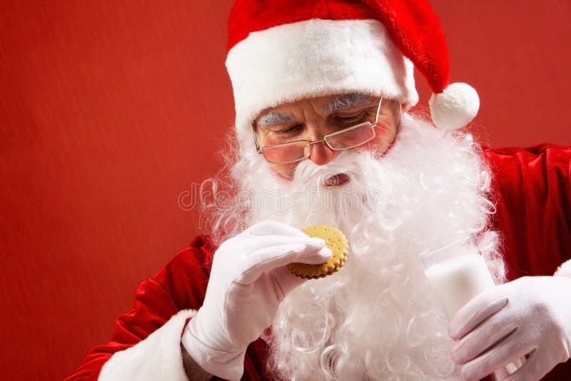 Santa eating stock photo. Image of face, people, lifestyle - 16602084