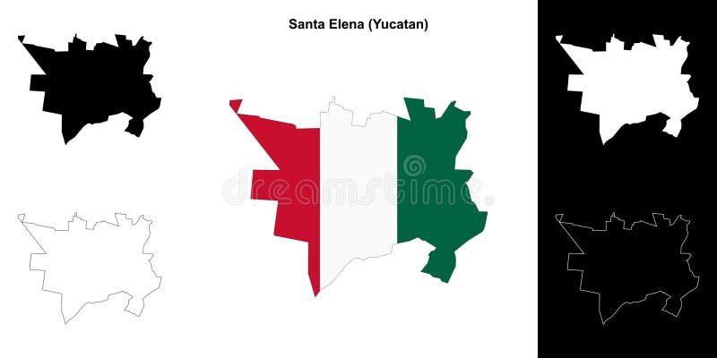 Santa Elena outline map stock vector. Illustration of cartography ...