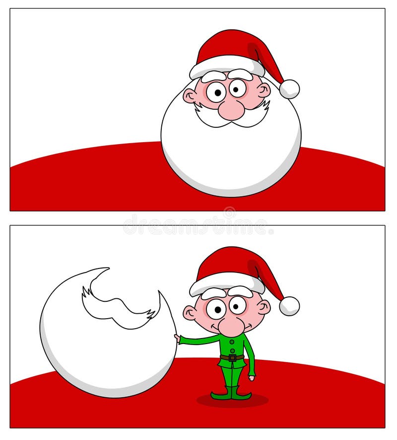 Santa and elf stock illustration. Illustration of happy - 16733512