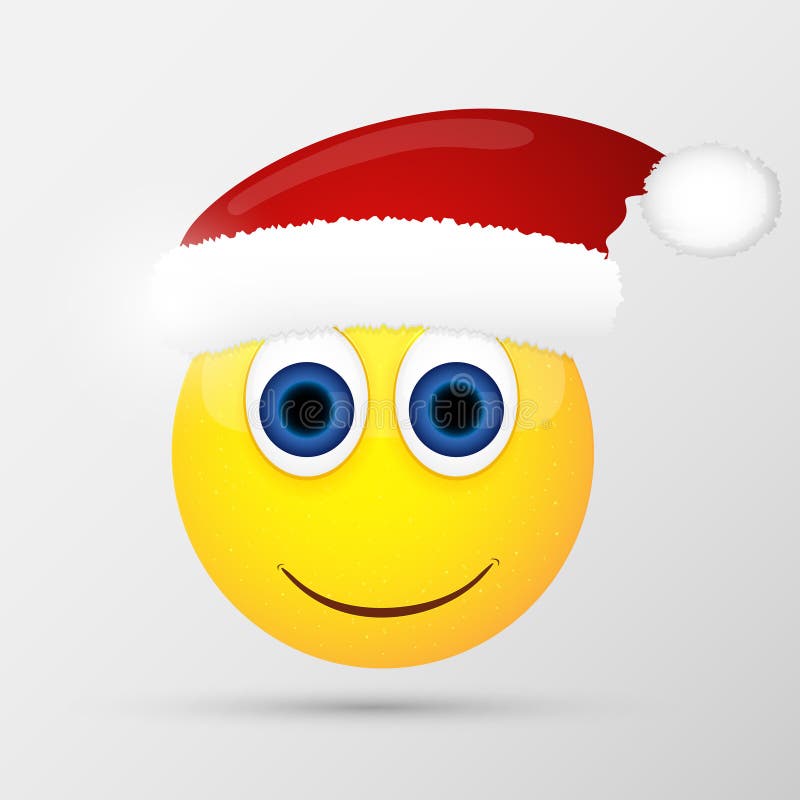 Santa Emoticon, Emoji, Smiley. Vector Illustration. Stock Vector ...