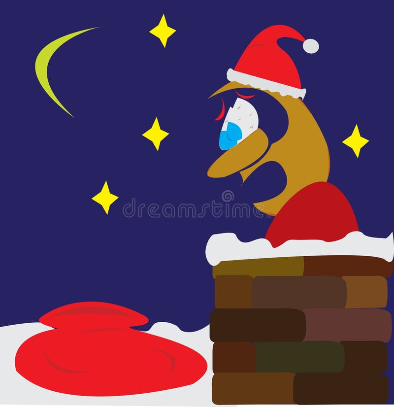 Santa employee in panic stock vector. Illustration of stars - 21531259