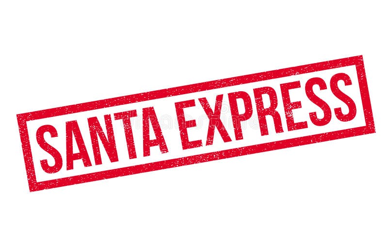 Santa Express-Stempel stockbild. Bild von absichtlich - 88029473