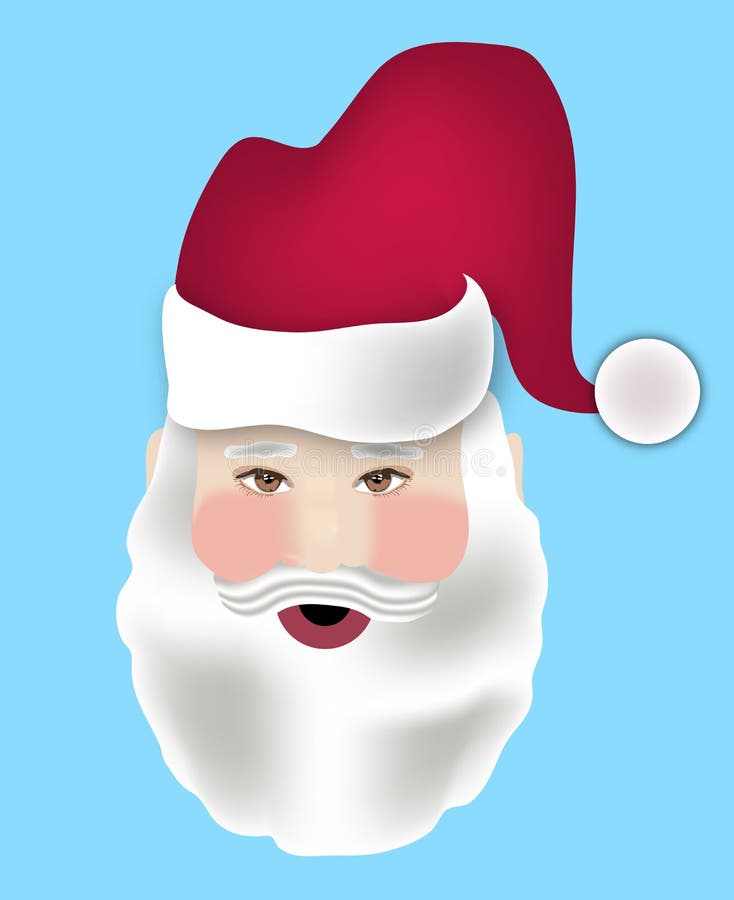 Santa Face stock illustration. Illustration of saint, colourful - 7387893