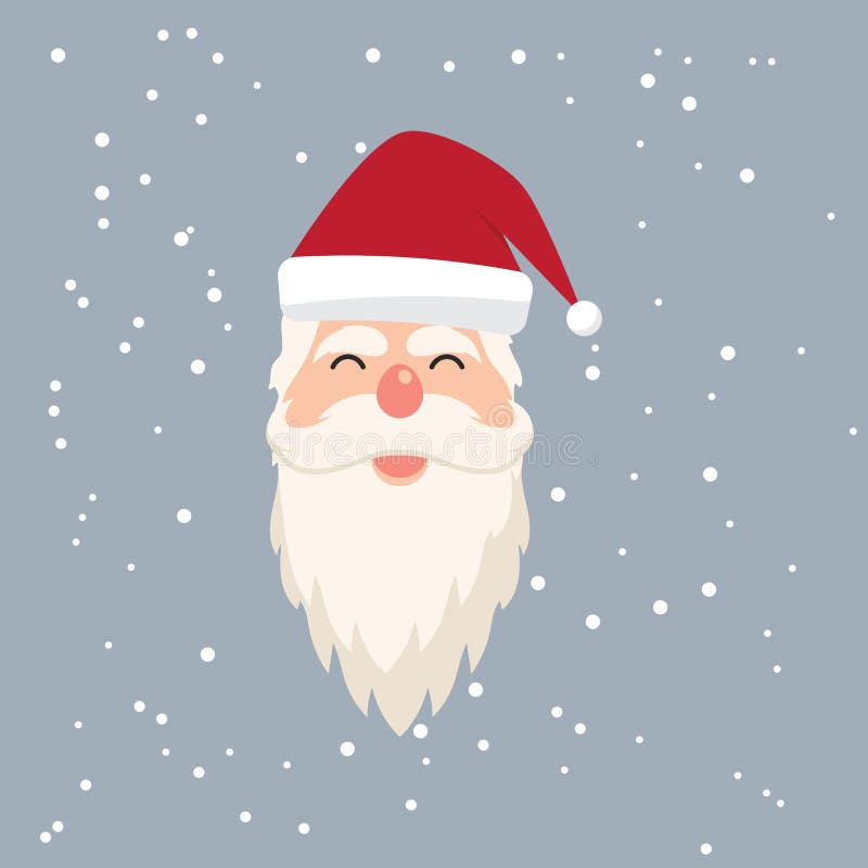 Santa Face Cartoon Character Icon Stock Vector - Illustration of ...
