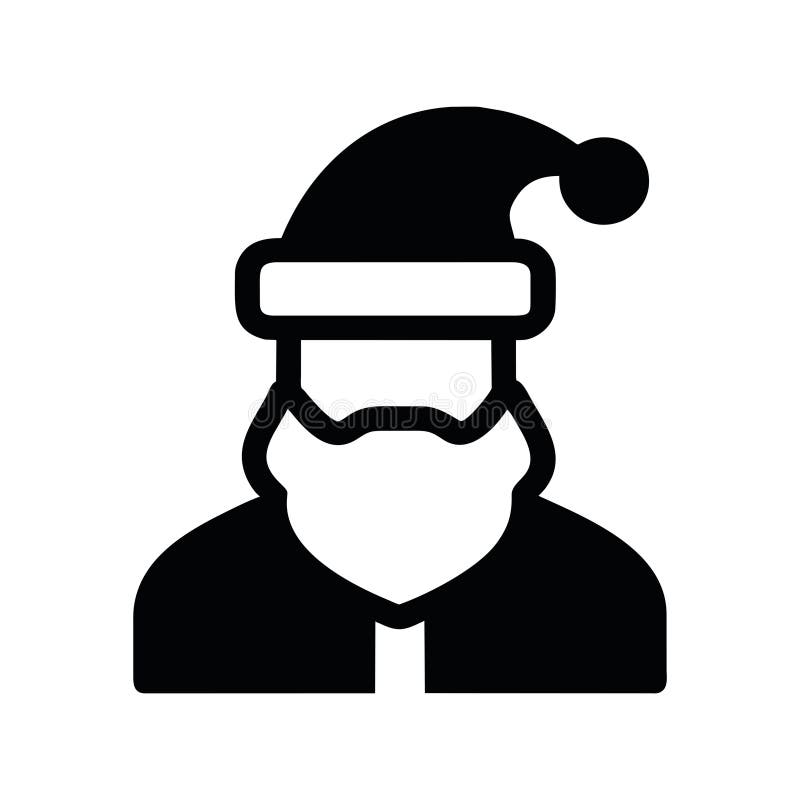 Santa Face Icon Illustration Stock Vector - Illustration of vector ...