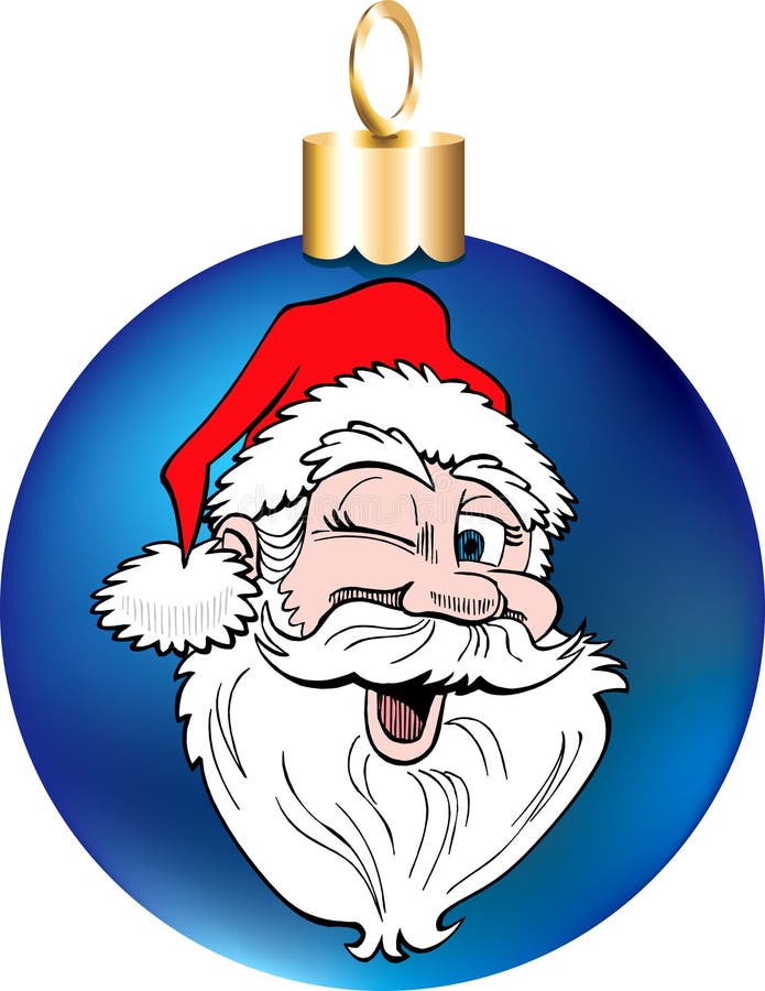 Santa Face Ornament stock vector. Illustration of claus - 22402980
