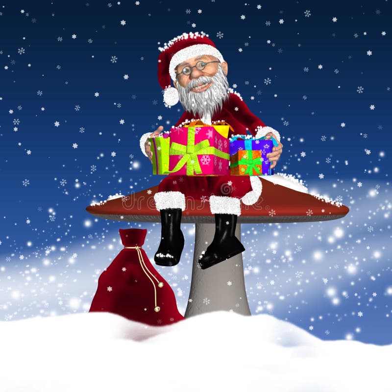 Santa / Father Christmas stock illustration. Illustration of snow ...
