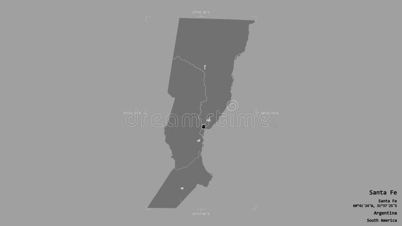 Santa Fe, Argentina. Wiki. Labelled Points of Cities Stock Image ...
