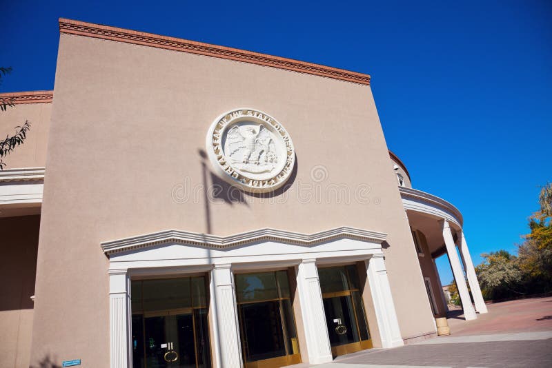 Santa Fe - State Capitol Building Entrance Stock Image - Image of power ...