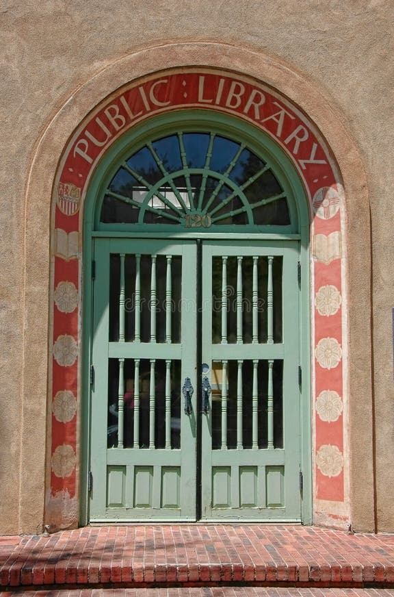 Santa Fe Library stock photo. Image of adobe, public - 59491484