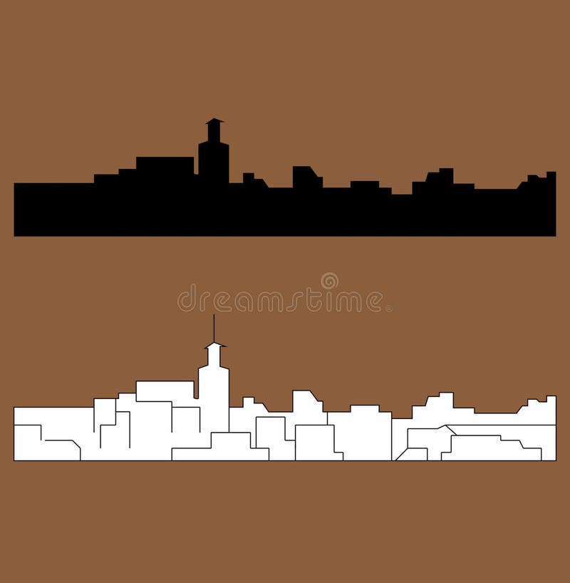 Santa Fe, New Mexico, City Silhouette Stock Vector - Illustration of ...