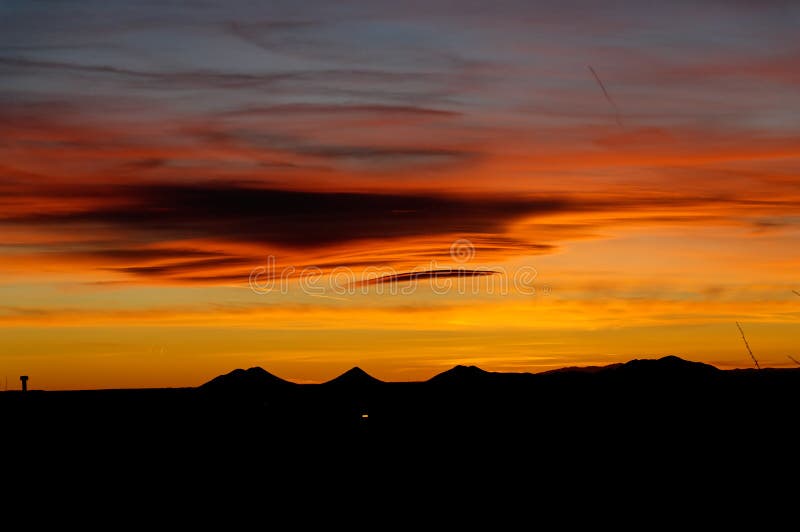Santa Fe sunset stock image. Image of sunrise, dusk, santa - 4591813