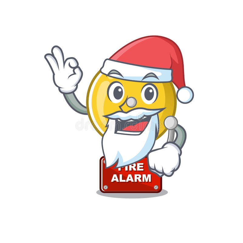 Santa Fire Alarm in the a Cartoon Stock Vector - Illustration of ...