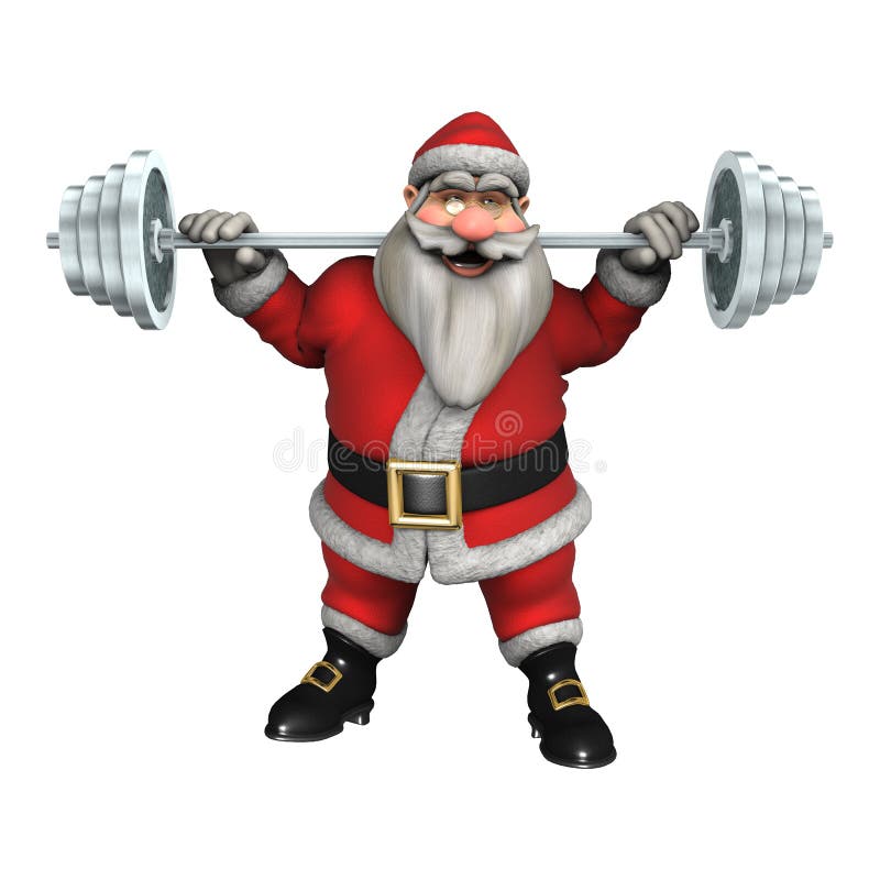 Santa Fitness 4 stock illustration. Illustration of graphic - 1355398
