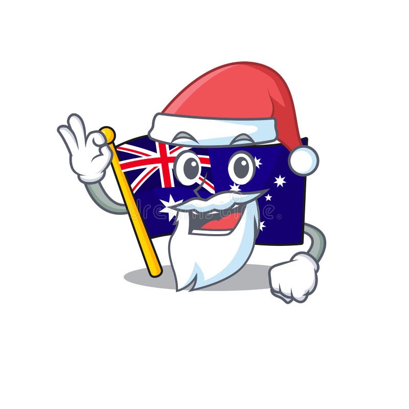 Santa Australia. Australian Kangaroo Claus Stock Vector - Illustration ...