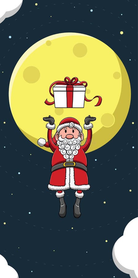 Floating Santa stock vector. Illustration of claus, umbrella - 28891567
