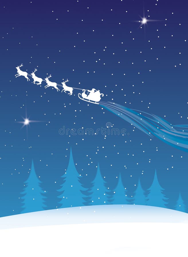 Santa Flying stock illustration. Illustration of clause - 11652628