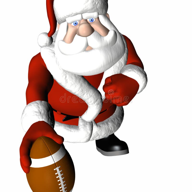 Santa Football 4 stock illustration. Illustration of offer - 1678281