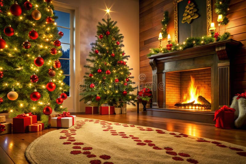 Santa Footprints Set Up a Scene Where it Looks. Generated Using AI ...