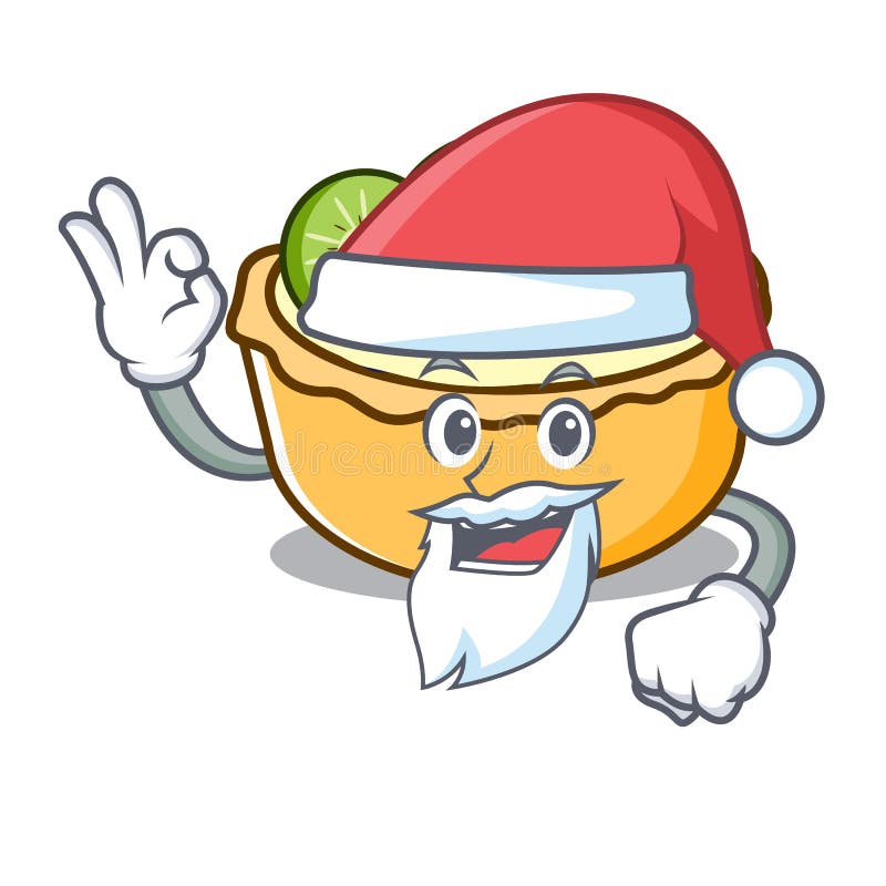 Santa Fruit Tart Mascot Cartoon Stock Vector - Illustration of cartoon ...