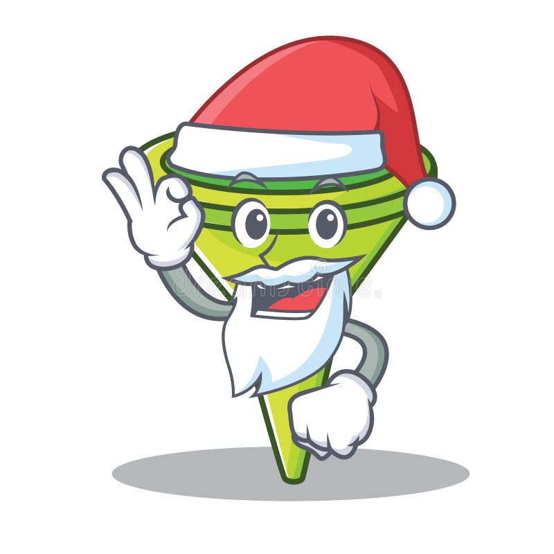 Santa Funnel Character Cartoon Style Stock Vector - Illustration of ...