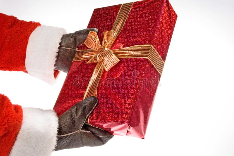 Santa gift stock image. Image of gift, christmas, shine - 45336391