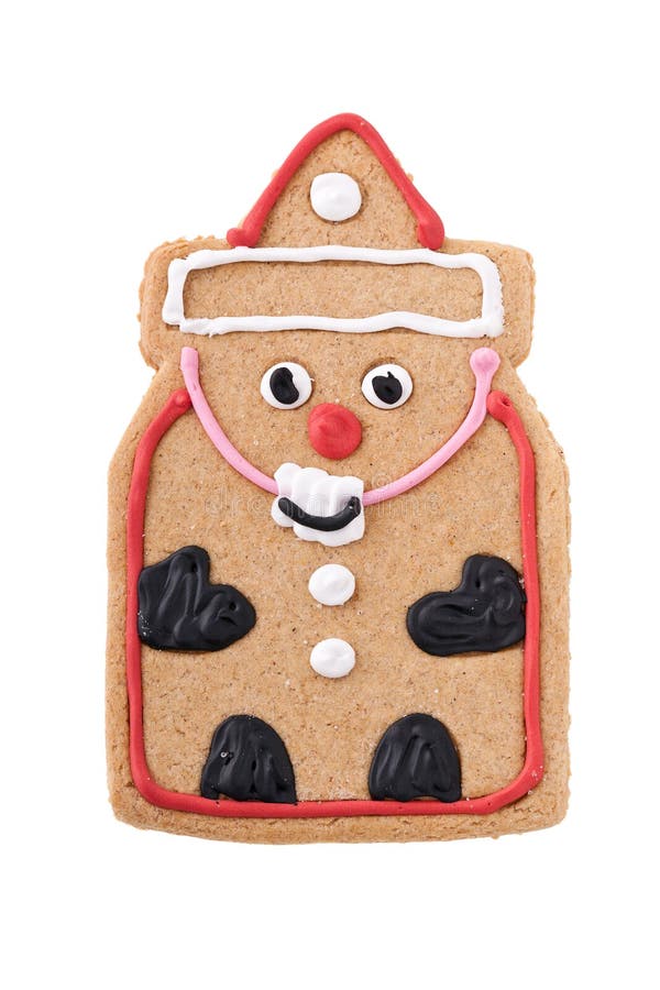 Santa Gingerbread Man Cookie Stock Image - Image of shot, smiley: 28159295