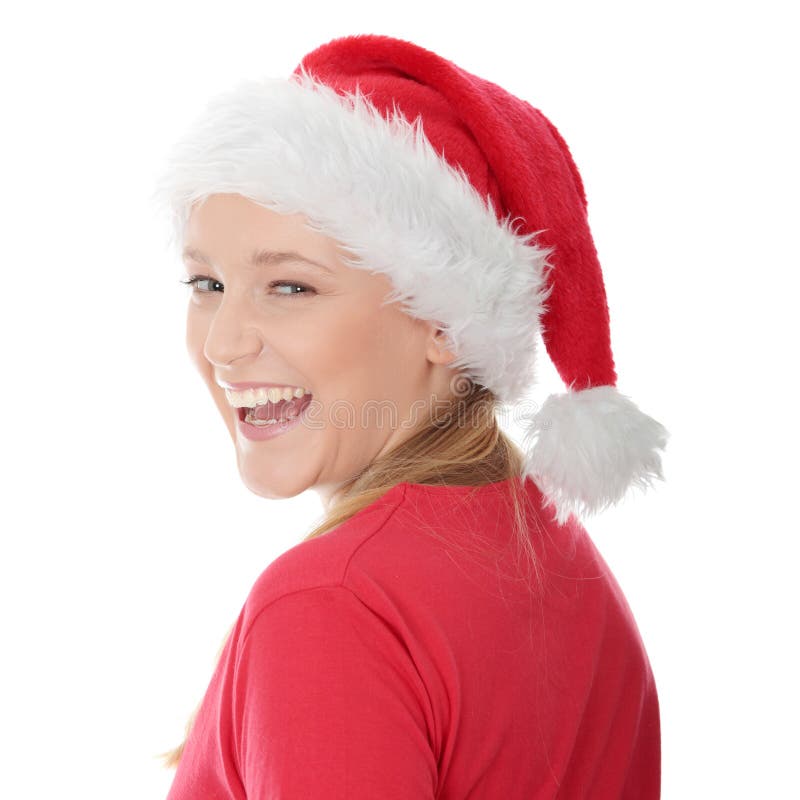 Santa Girl stock image. Image of isolated, expression - 17390189