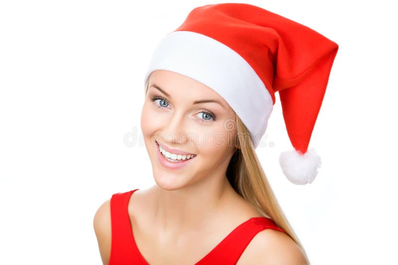 Santa girl stock photo. Image of hair, friendly, open - 27435084