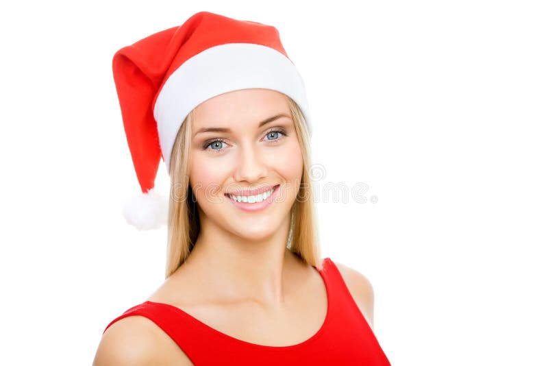 Santa girl stock photo. Image of caucasian, cheerful - 27435216