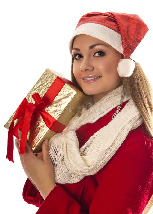 Santa girl stock photo. Image of beautiful, expression - 27901992
